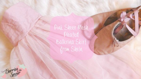 Pink Sheer Mesh Pleated Ballerina Skirt From Shein Berries In The Snow Ballerina Skirt