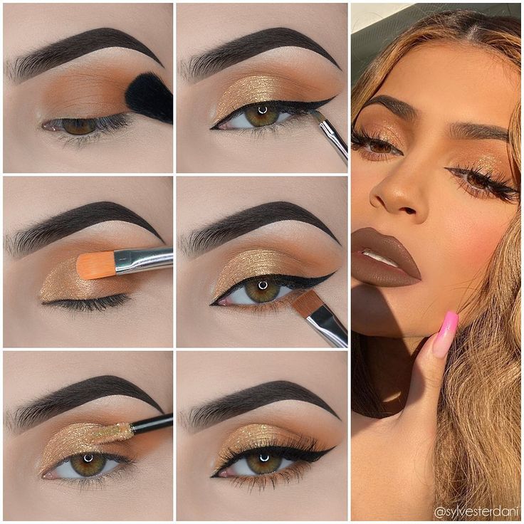 Gold Tutorial Makeup Recreation Kylie Jenner Maquilhagem Maquiagem