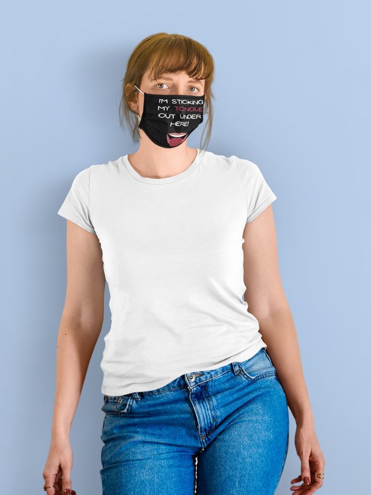 Im Sticking My Tongue Out Under Here By Ninjasharkmerch Cute Masks