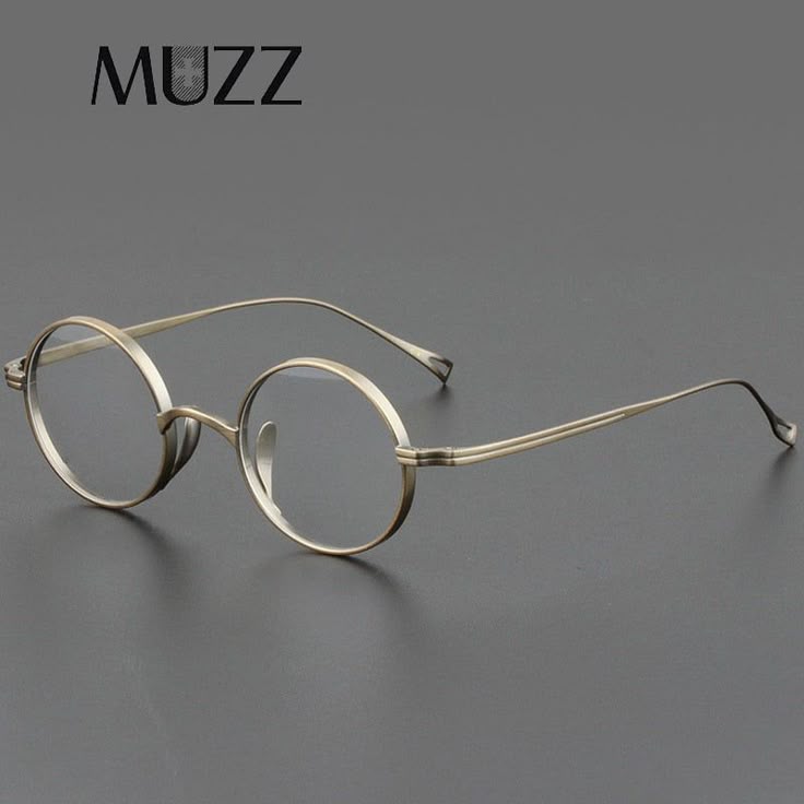 Muzz Mens Full Rim Round Titanium Frame Eyeglasses 10518 Eyeglass Frames For Men Rounded