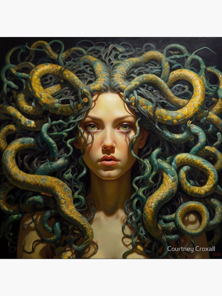 Medusa Sticker For Sale By Courtney Croxall Medusa Canvas Art Wall Decor Hanging Wall Decor