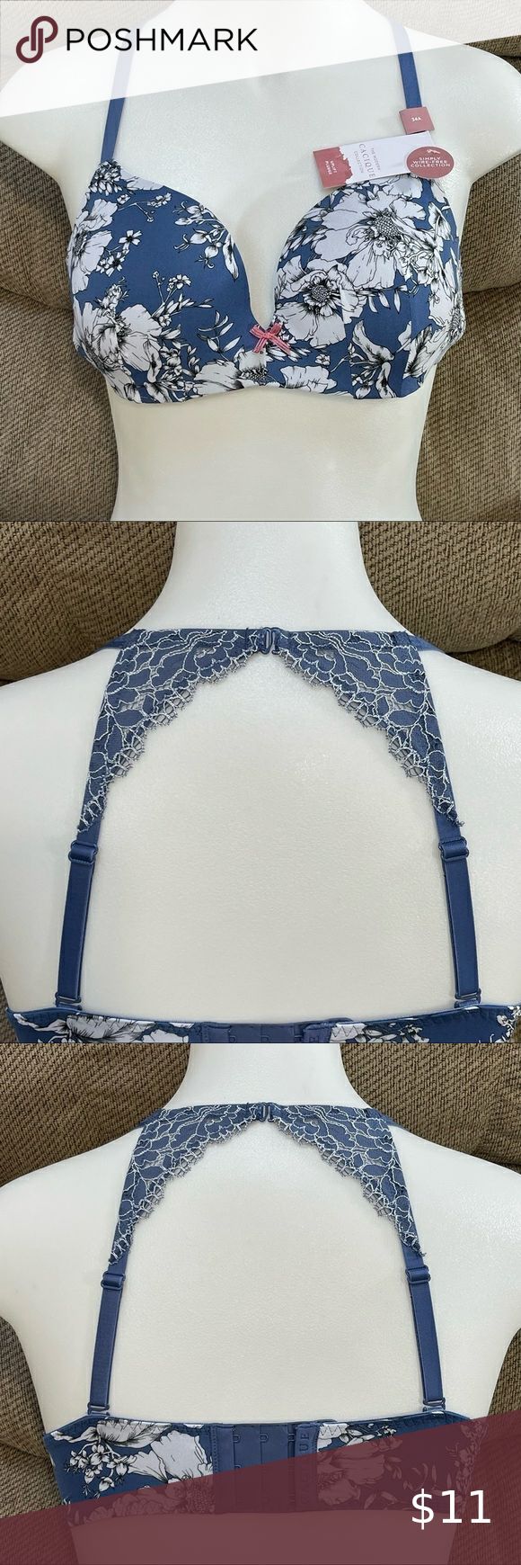 Cacique 34a Simply Wire Free Uplift Plunge Bra New With Tags Low Cut Top Plunge Bra Sexy Bra