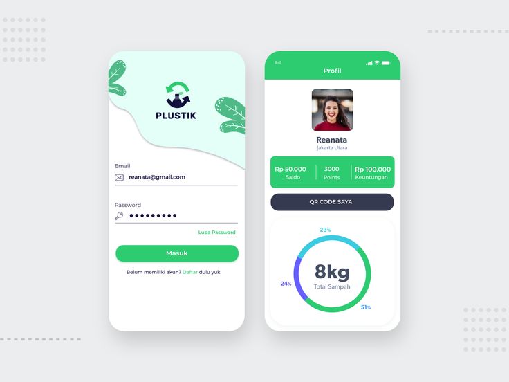 Waste Management Apps - Profile | Onboarding app, Login page design, App Waste Management Apps - Profile | Onboarding app, Login page design, App