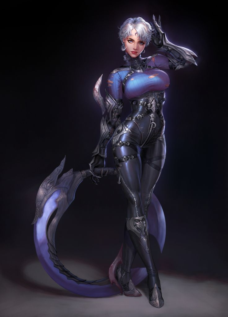 1girl Absurdres Armor Black Footwear Black Gloves Black Pants Blade
