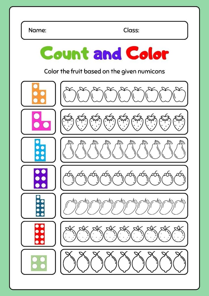 Numicon Counting and Colour Worksheet Numicon Counting and Colour Worksheet