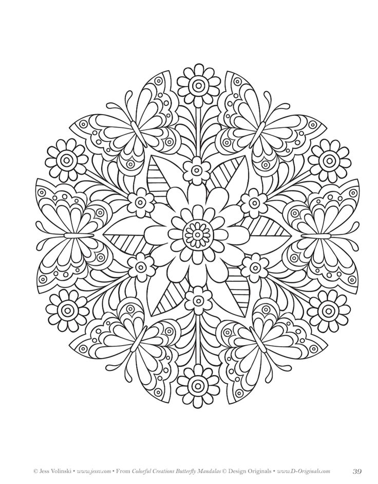 Colorful Creations Butterfly Mandalas Coloring Book Pages Designed To