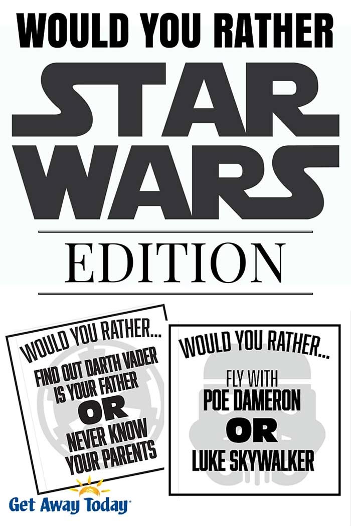 Would You Rather Game - Star Wars Edition Free Printable | Star wars ... Would You Rather Game - Star Wars Edition Free Printable | Star wars ...