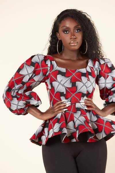Grass Fields African Print Tops African Fashion African Fashion Dresses