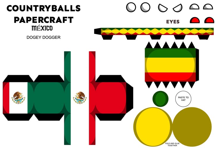 Mexico Countryballs Papercraft | Plantillas para imprimir gratis ... Mexico Countryballs Papercraft | Plantillas para imprimir gratis ...