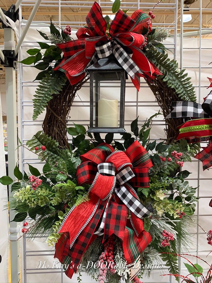 Lantern Wreath Christmas Wreaths Holiday Decor Holiday