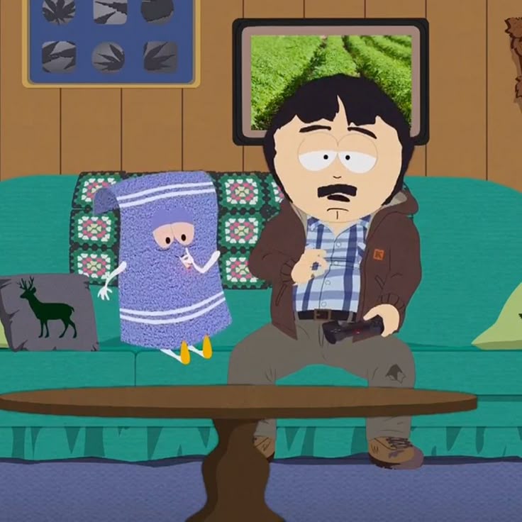 Randy And Towelie South Park Cartoon Anime