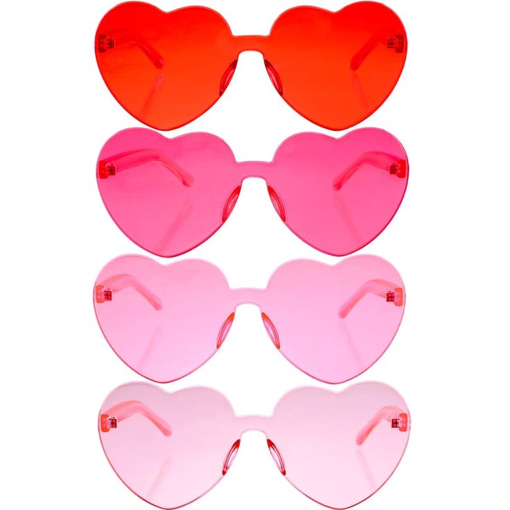 Heart Shaped Rimless Sunglasses For Valentines Day