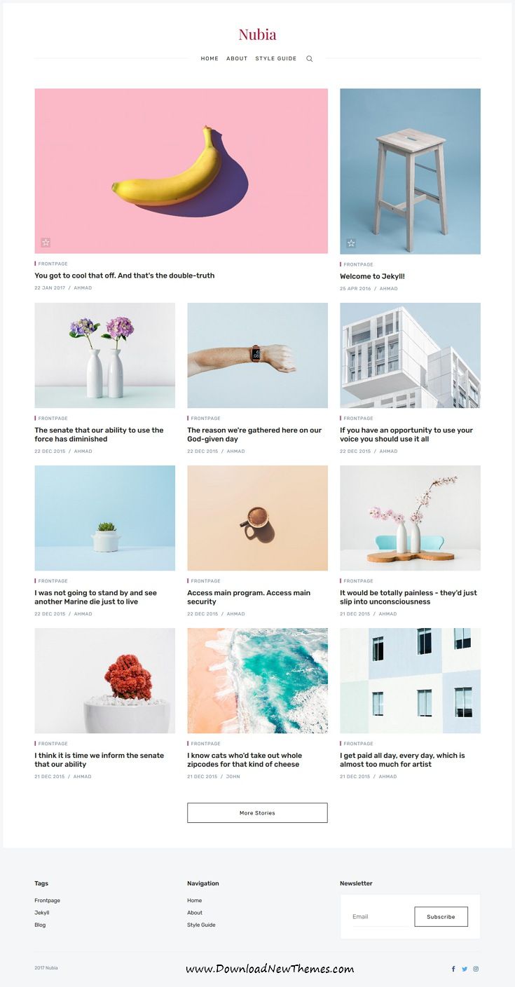 Nubia - Minimal Blog and Magazine Jekyll Theme Nubia - Minimal Blog and Magazine Jekyll Theme