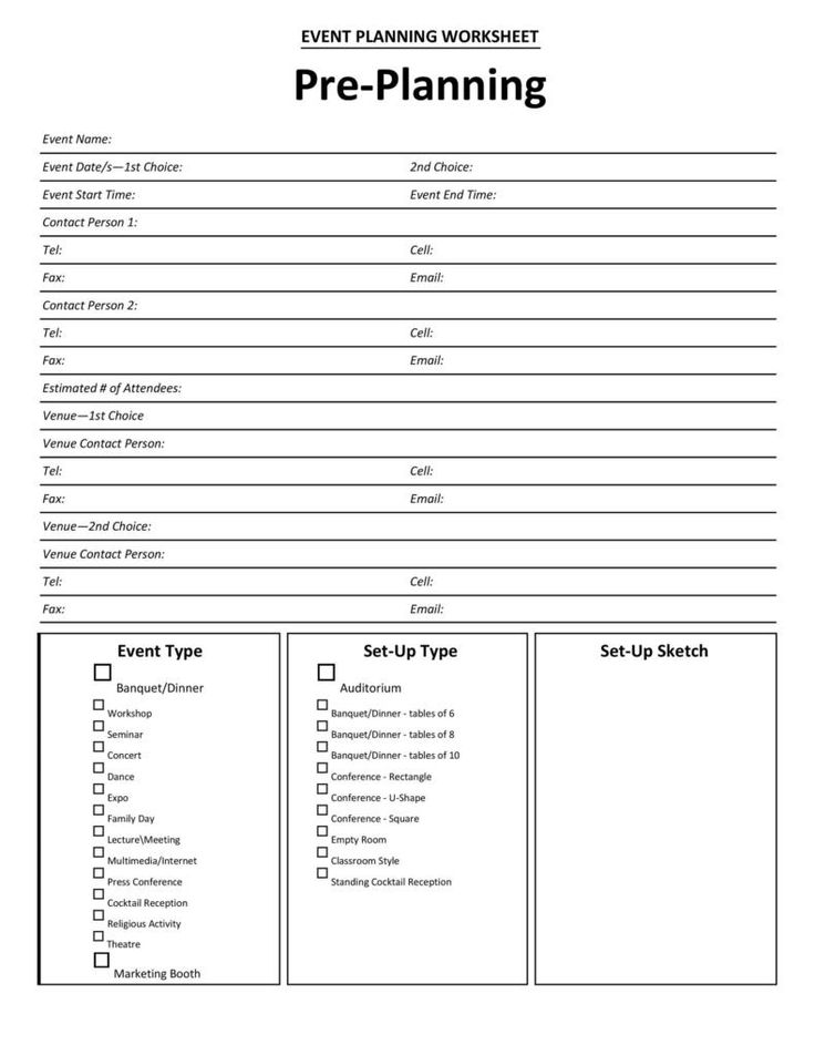 a printable event planning worksheet a printable event planning worksheet