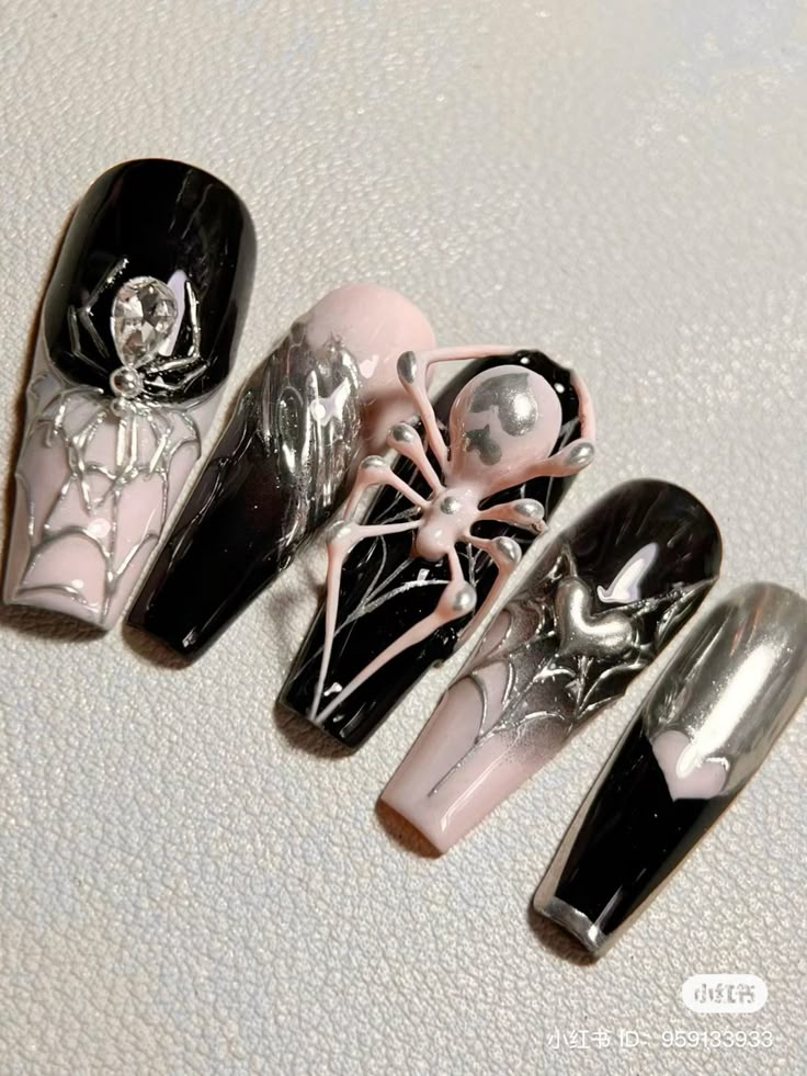 Pin By Nauxiey On Nails ⋆˚ ˖° Stylish Nails Funky Nails Goth Nails