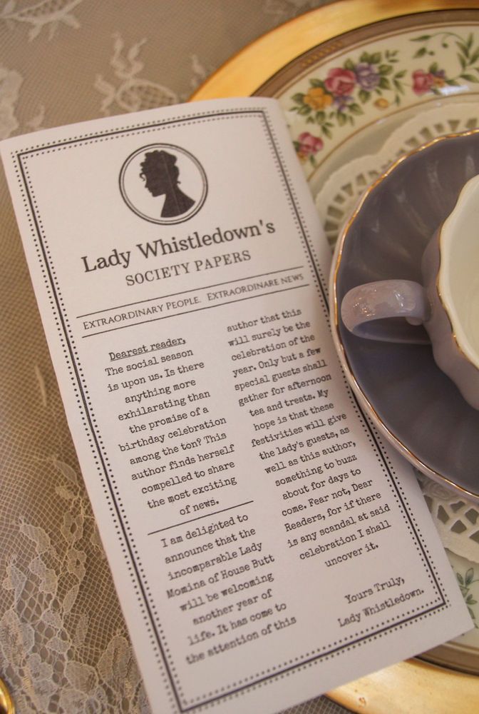 Bridgerton Inspired Tea Party Vintage Posterler Poster Tasarımları Parti Dekorasyonları