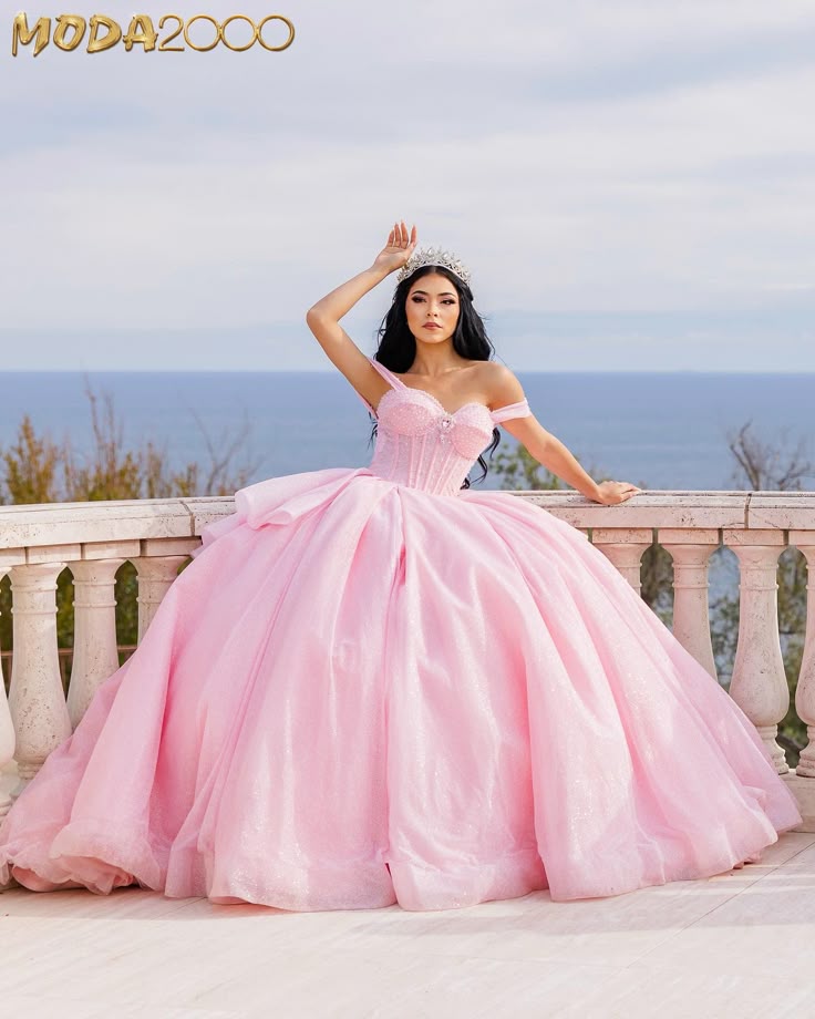 Big Dazzling Ballet Pink Quinceañera Dress Quinceanera Dresses Pink Pretty Quinceanera