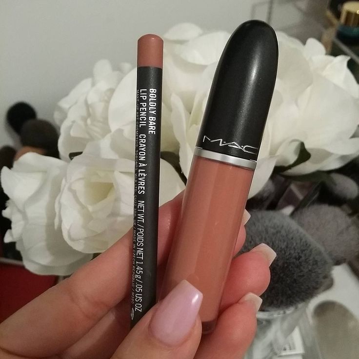 Loving This Combo Lately Maccosmetics Boldly Bare Lip Liner And Retro Matte Liquid Lip Colour In