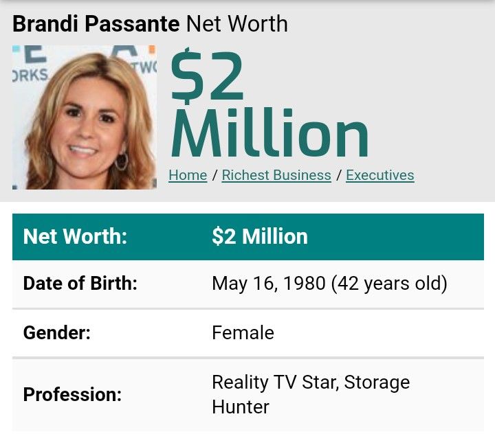 Brandi Passante Net Worth Reality Tv Stars Net Worth Celebrities