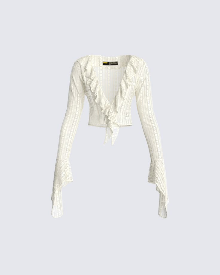 Maeve Ivory Lace Ruffle Top In 2023 Ruffle Tops Outfit Ivory Lace