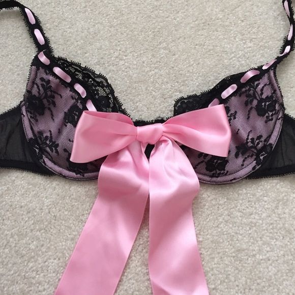 Victorias Secret Lace Bow Bra Lace Bows Fashion Lace