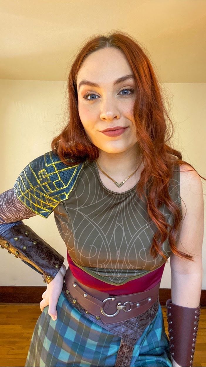 Catti Brie Cosplay Look Forgotten Realms Ra Salvatore Drizzt Dnd Cosplay Dress Red Hair