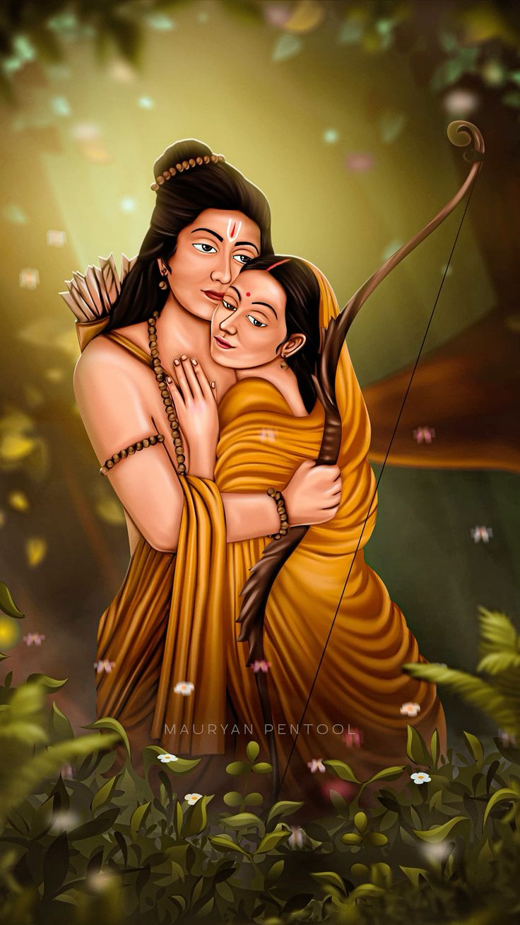 Jai Shree Ram Sita Ram Shree Ram And Sita Mata Art Mauryan Pentool In 2022 Hindu Art
