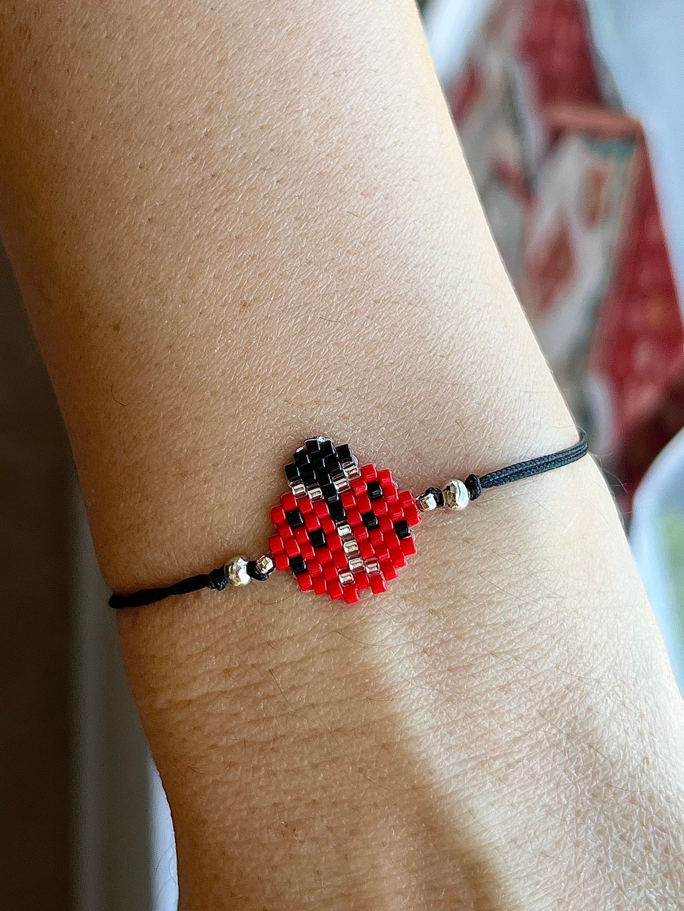 Ladybug Bracelet Fidget Miyuki Beaded Bracelets Miraculous Ladybug