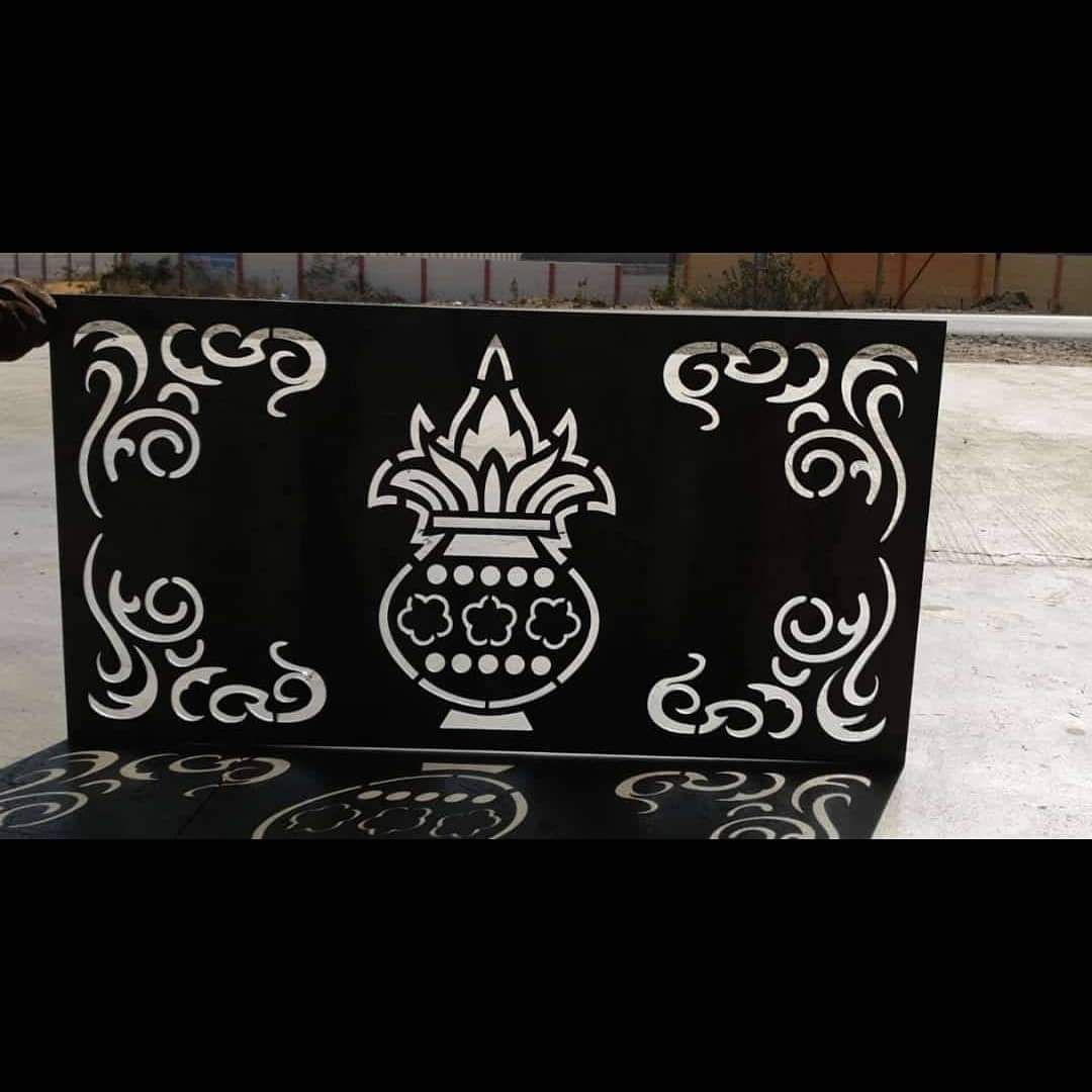 Cnc Plasma Kalash With Curl Border Dxfsvg Design