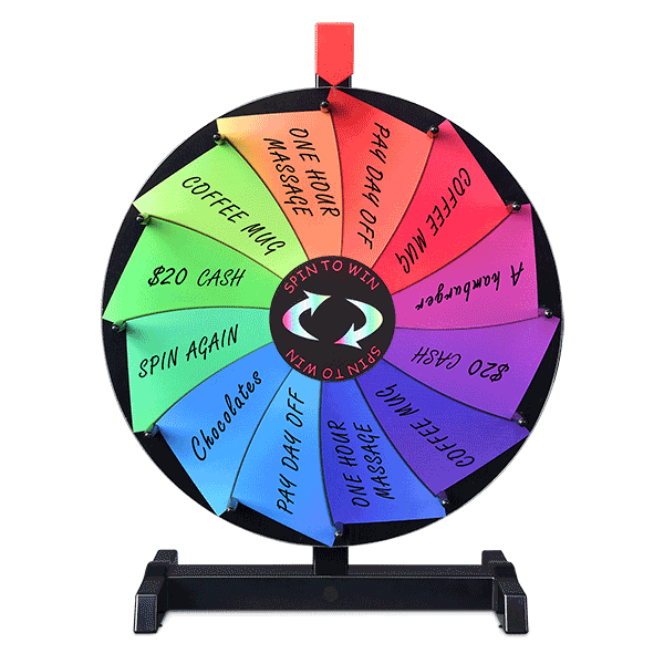 Winspin 18 Prize Wheel Tabletop Custom Wheel 12 Slot