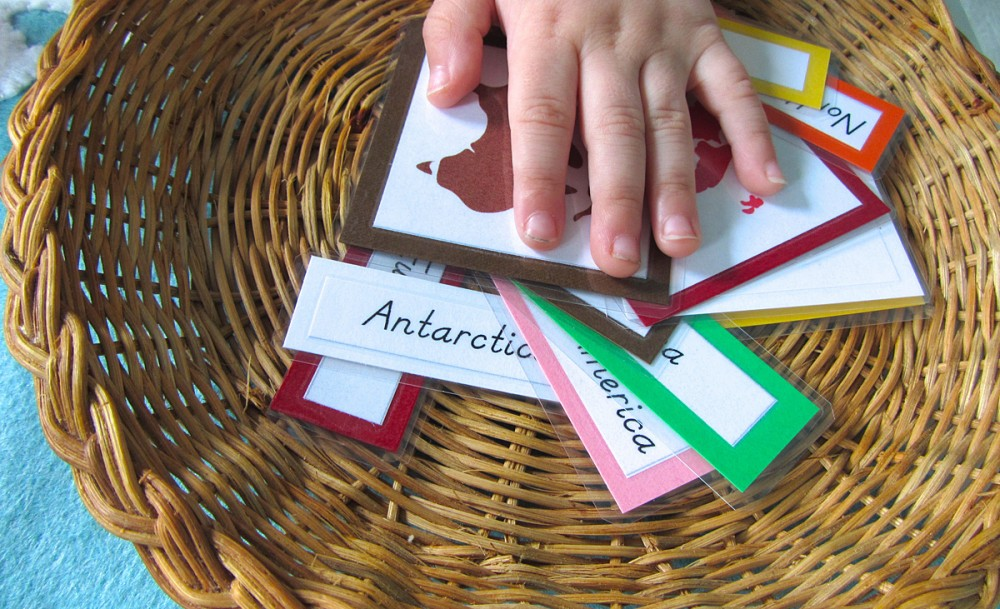 Montessori Continents Map And Quietbook With 3 Part Cards Imagine Our Life Montessori