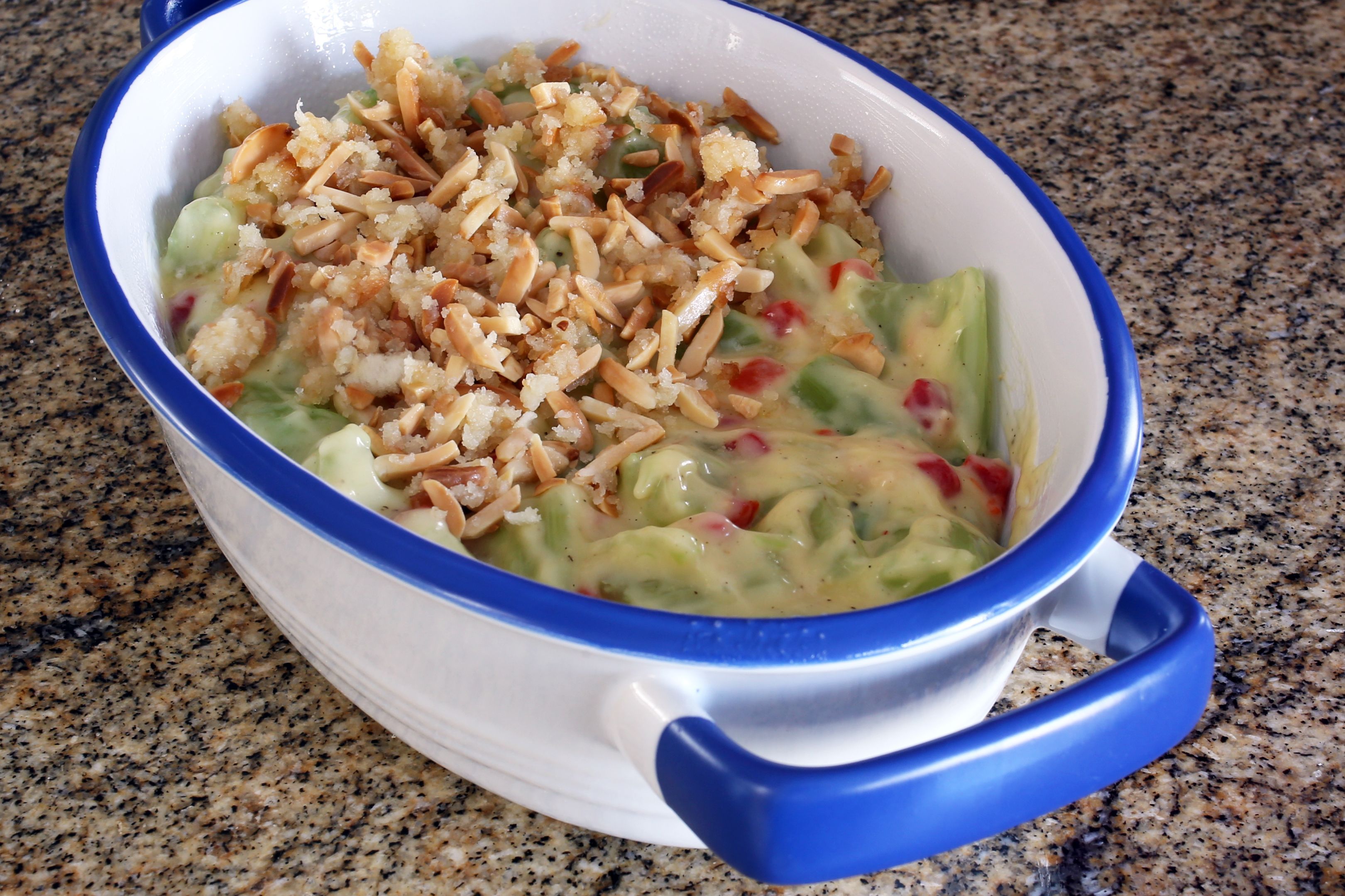 Celery Casserole With Toasted Almond Topping Recipe Easy Vegetable Recipes Casserole