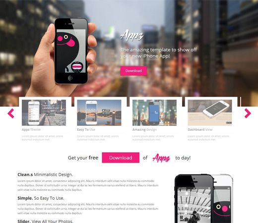 Appz Free Responsive Html5 Css3 Mobileweb Template Responsive Website Template App
