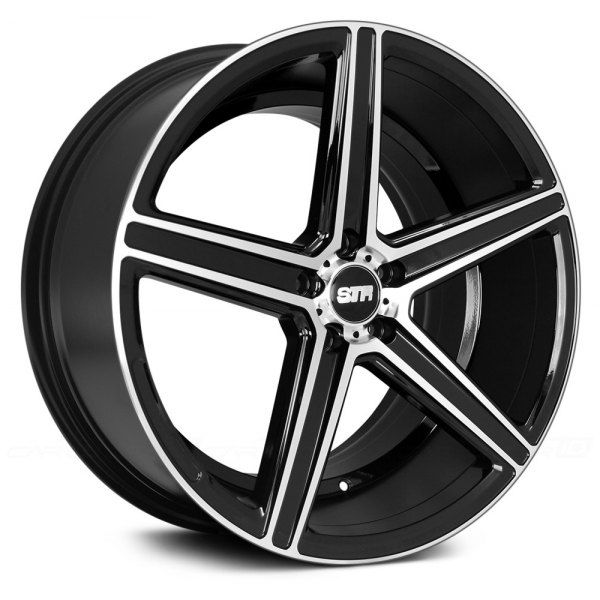Str Racing® Str617 Black With Machined Face Custom Wheels Wheel
