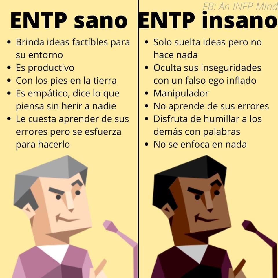 ENTP Sano e Insano | Tipos de personalidad, Infp, Imagenes de psicologia ENTP Sano e Insano | Tipos de personalidad, Infp, Imagenes de psicologia
