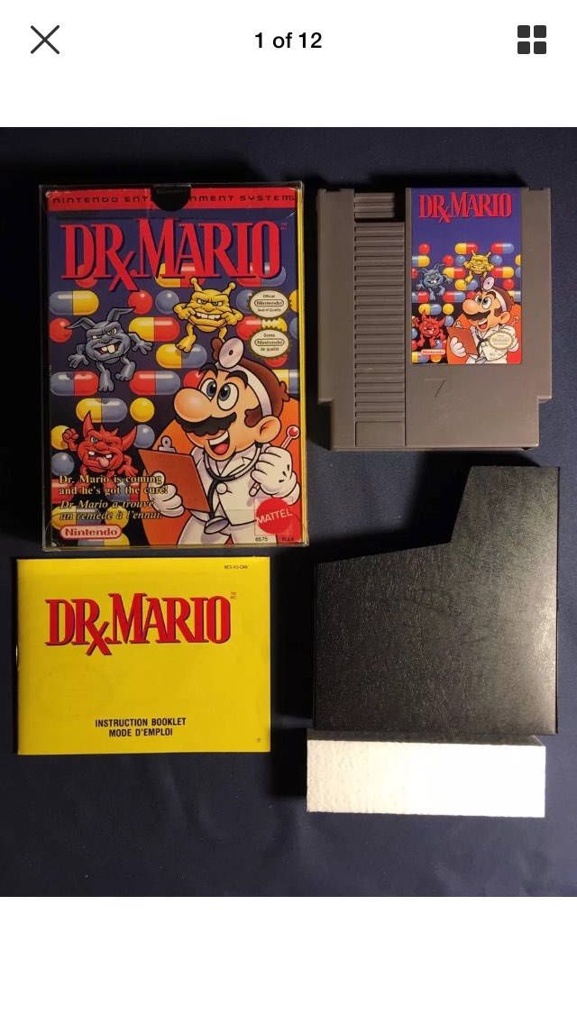 Vintage Dr Mario Nintendo Nes Game Na Version Complete From Etsy