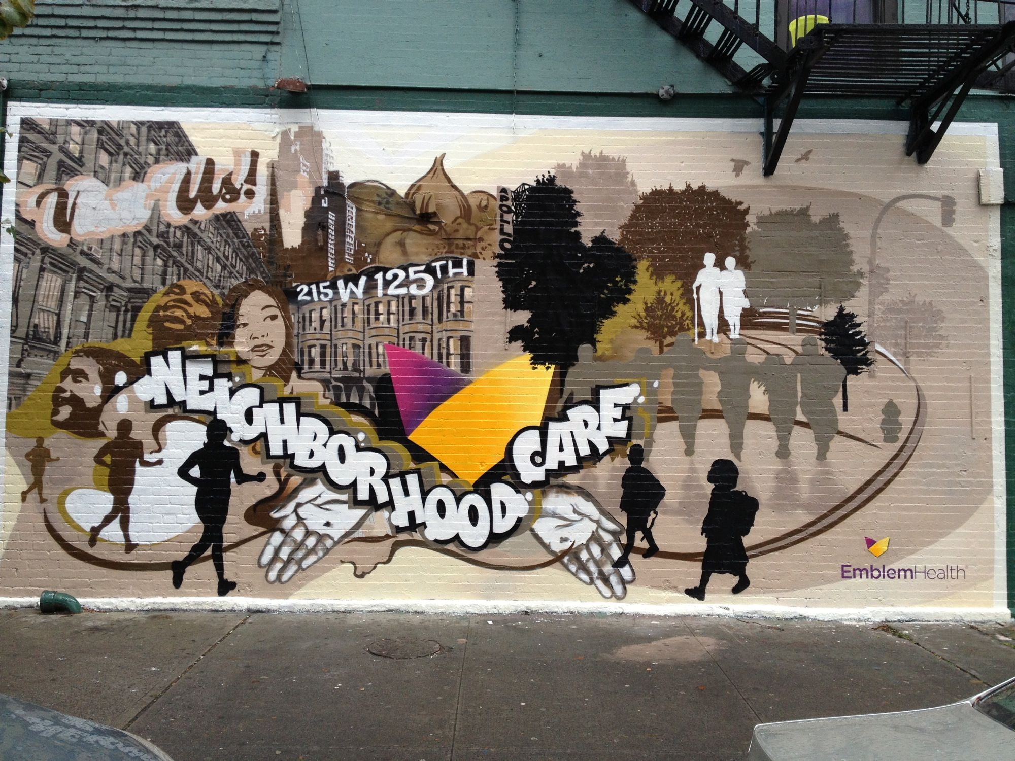 Emblem Health Graffiti Murals Graffiti Murals Pavement Art Mural