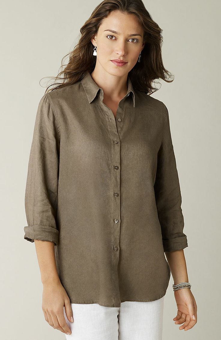 J Jill Shirts Linen Big Shirt At Jjill