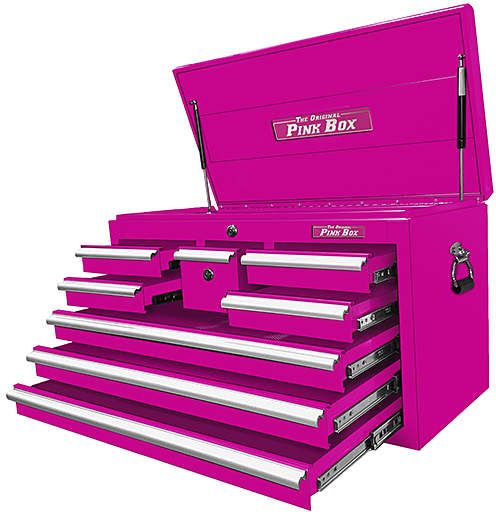 The Original Pink Box Pink Eight Drawer Tool Chest Tool Chest Pink Tools Tool Box