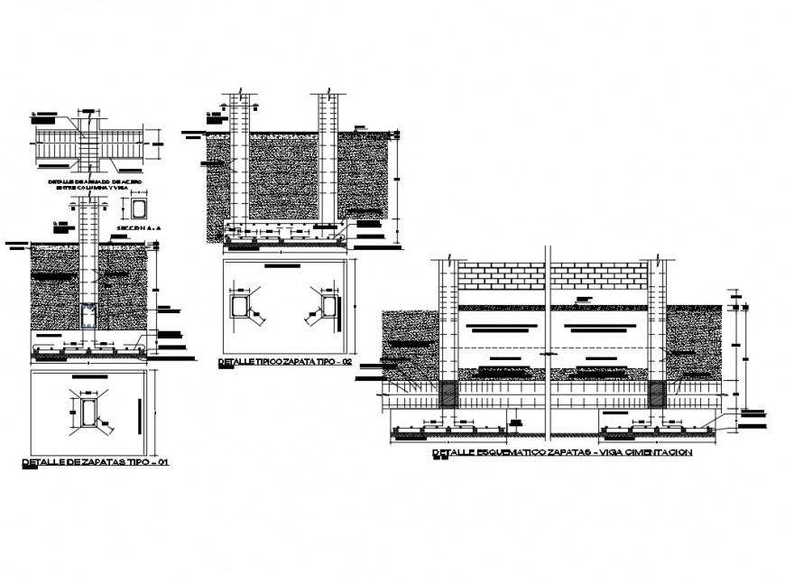 Column And Foundation Detail Cad Structural Block Layout File In Autocad Format Block Layout