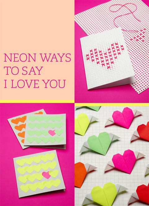 Neon Ways To Say “i Love You” Valentine Crafts Crafts Valentine Day