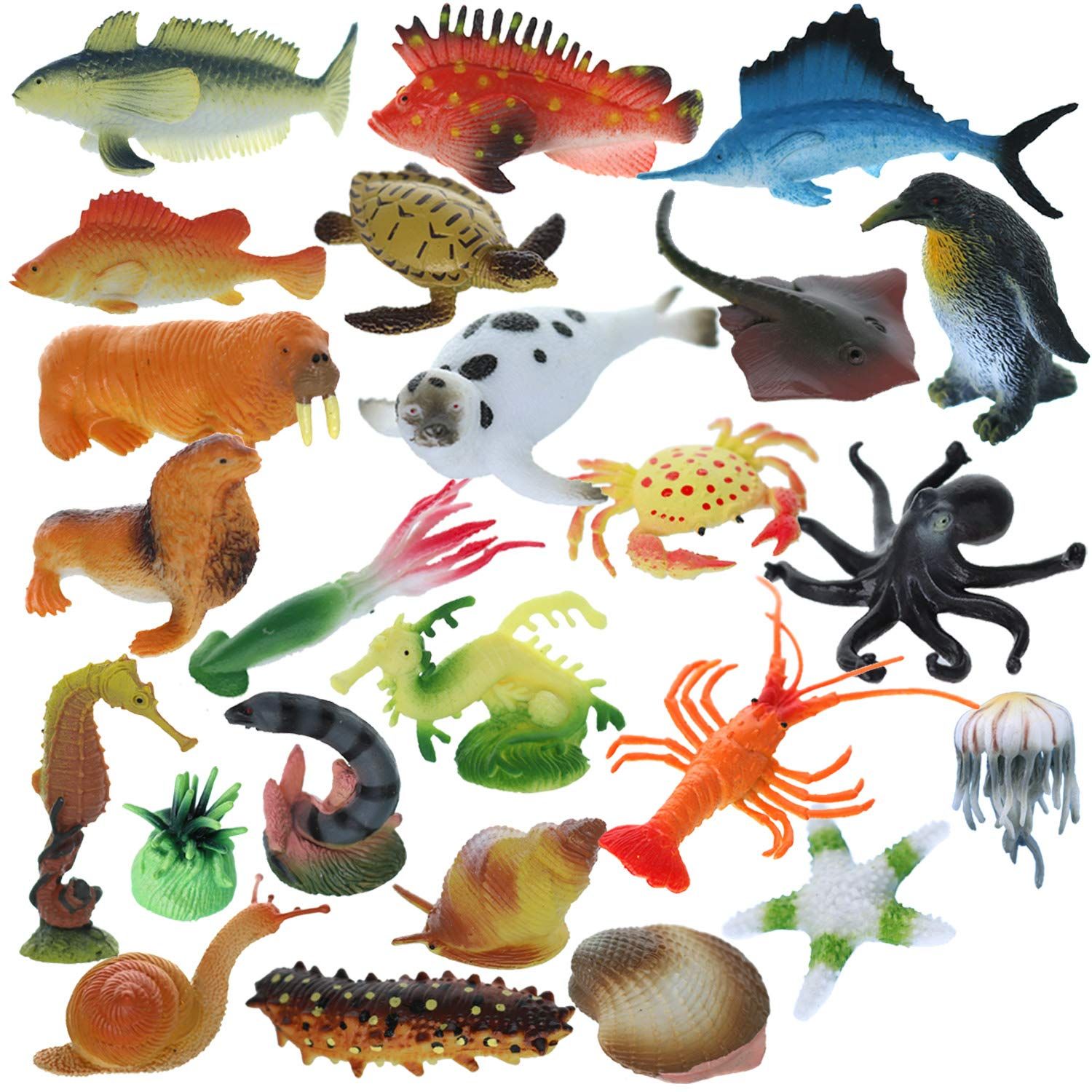 Giftexpress 24 pcs assorted ocean sea animals figures realistic sea ... Giftexpress 24 pcs assorted ocean sea animals figures realistic sea ...