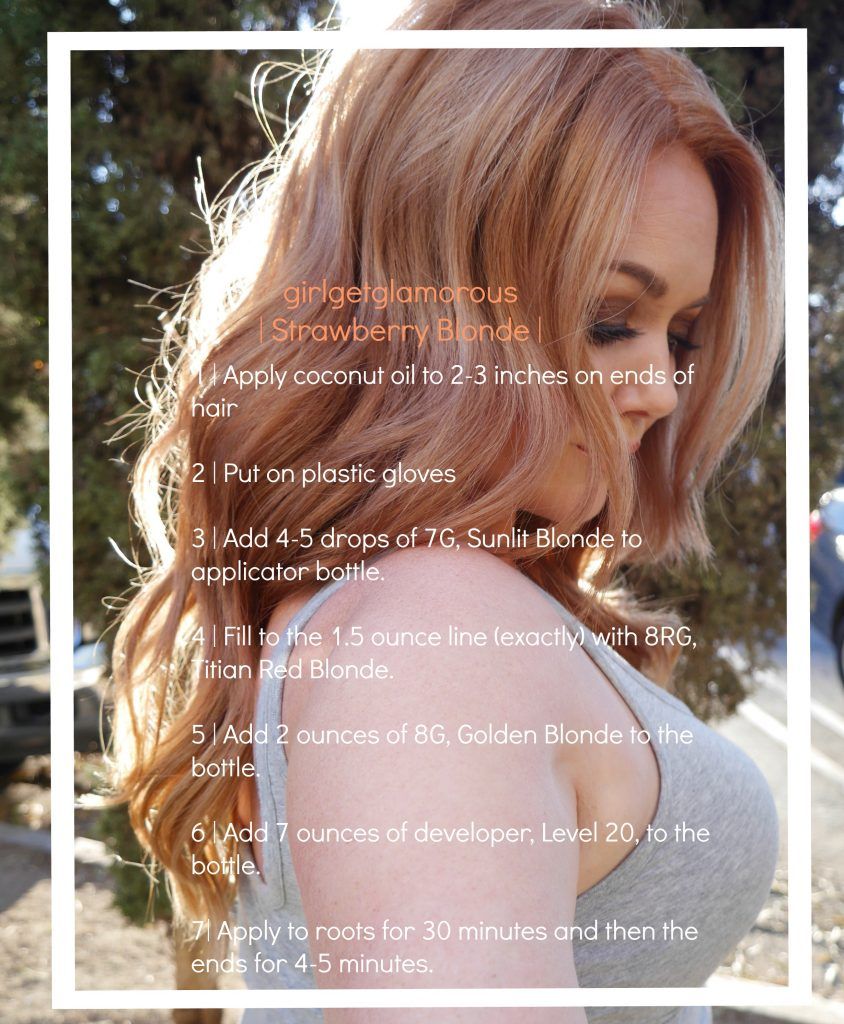 How To Get Your Best At Home Hair Color My Strawberry Blonde Formula