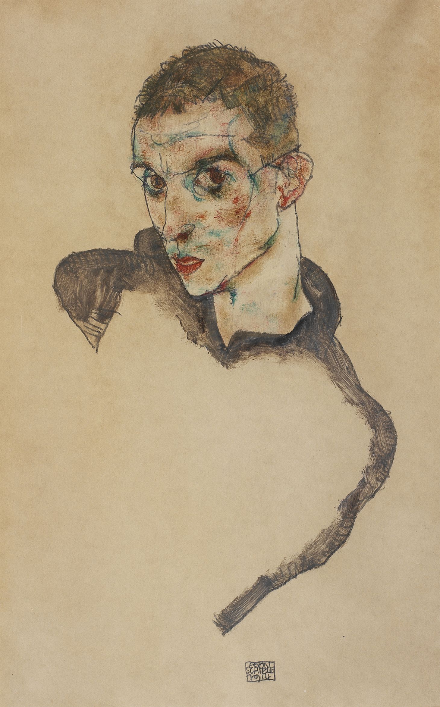 Egon Schieles Quivering Line Tells All Egon Schiele Drawings Egon Schiele Portrait