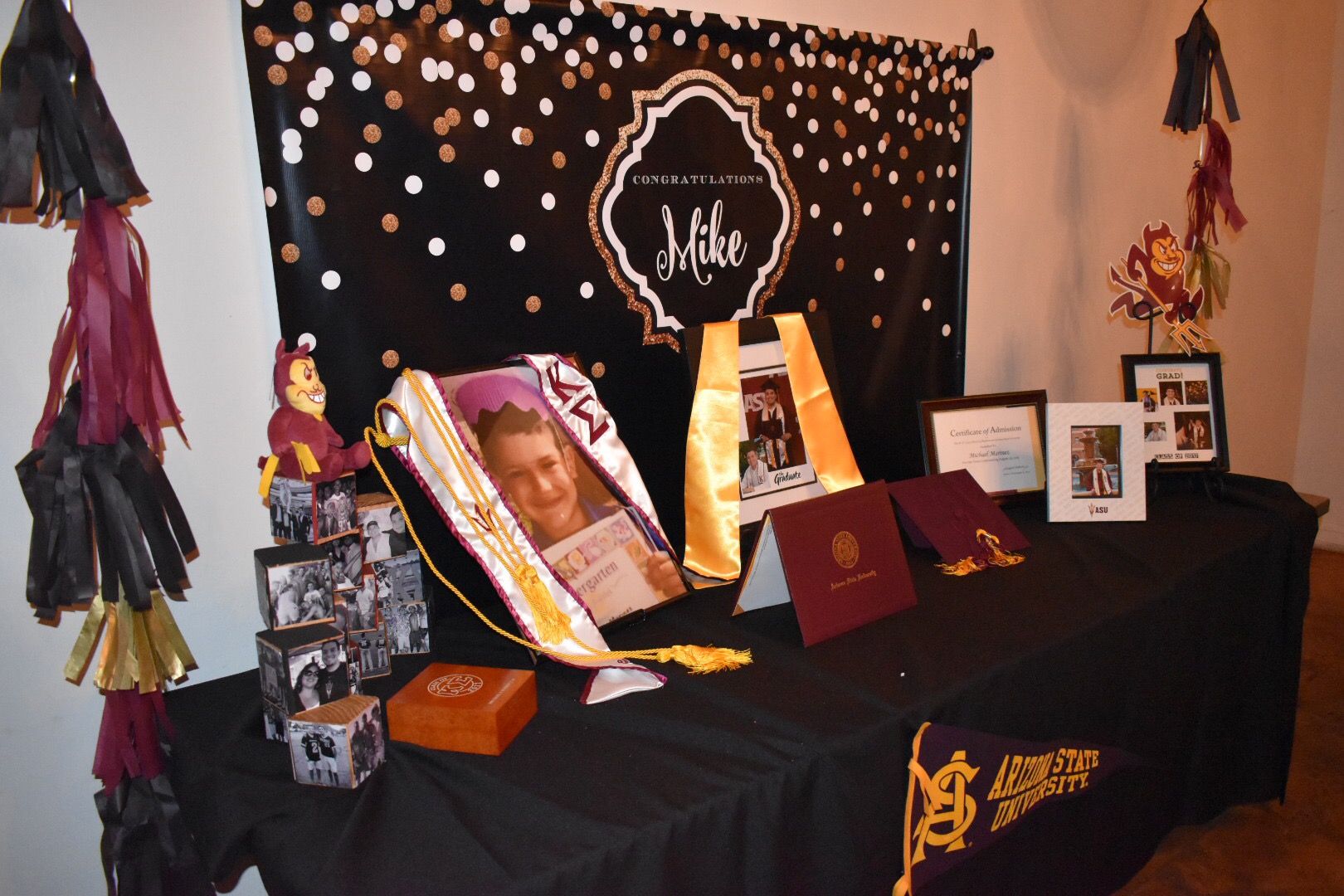Maroon Gold And Black Graduation Party Asu Gold Graduation Party