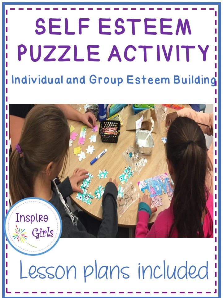 Self Esteem Puzzle Activity Sel Social And Emotional Learning Character Education Girls