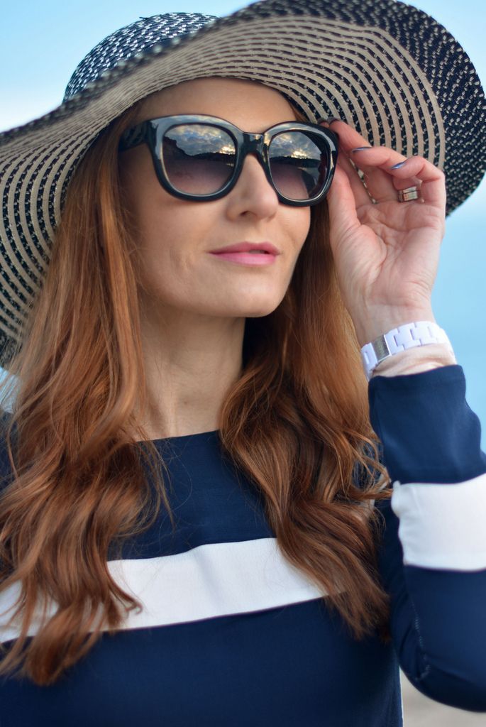 Nautical Style Navy Blue And White Stripes