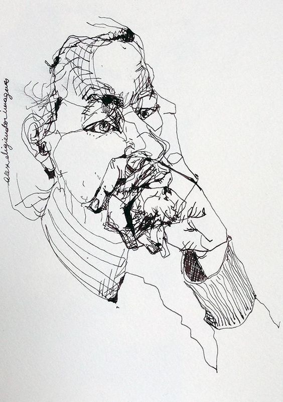 Portrait Drawing Portrait Art Blind Contour Drawing Contour Drawings