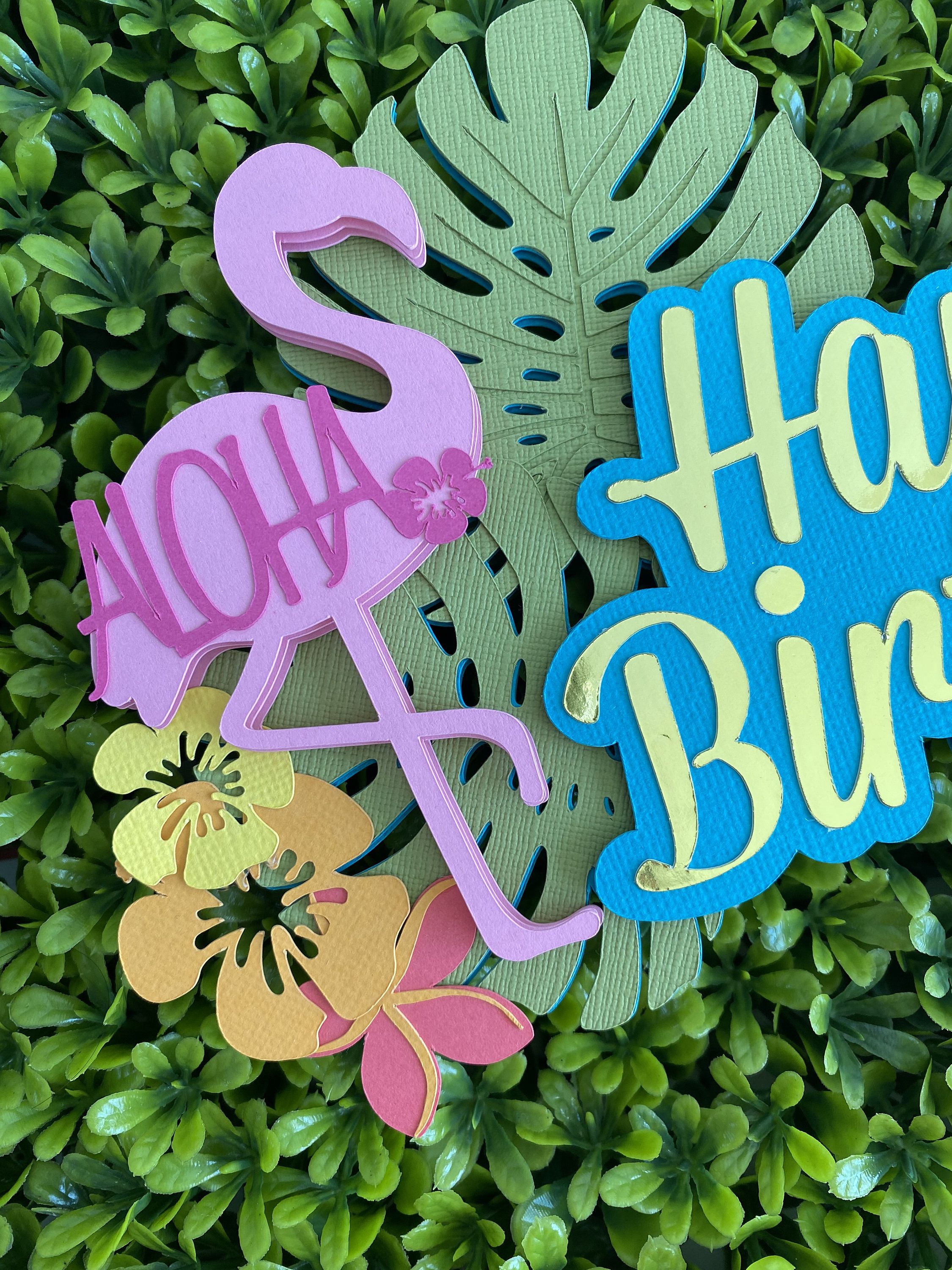 Luau Party Cake Topper Hawaiian Cake Topperluau Party Etsy Canada
