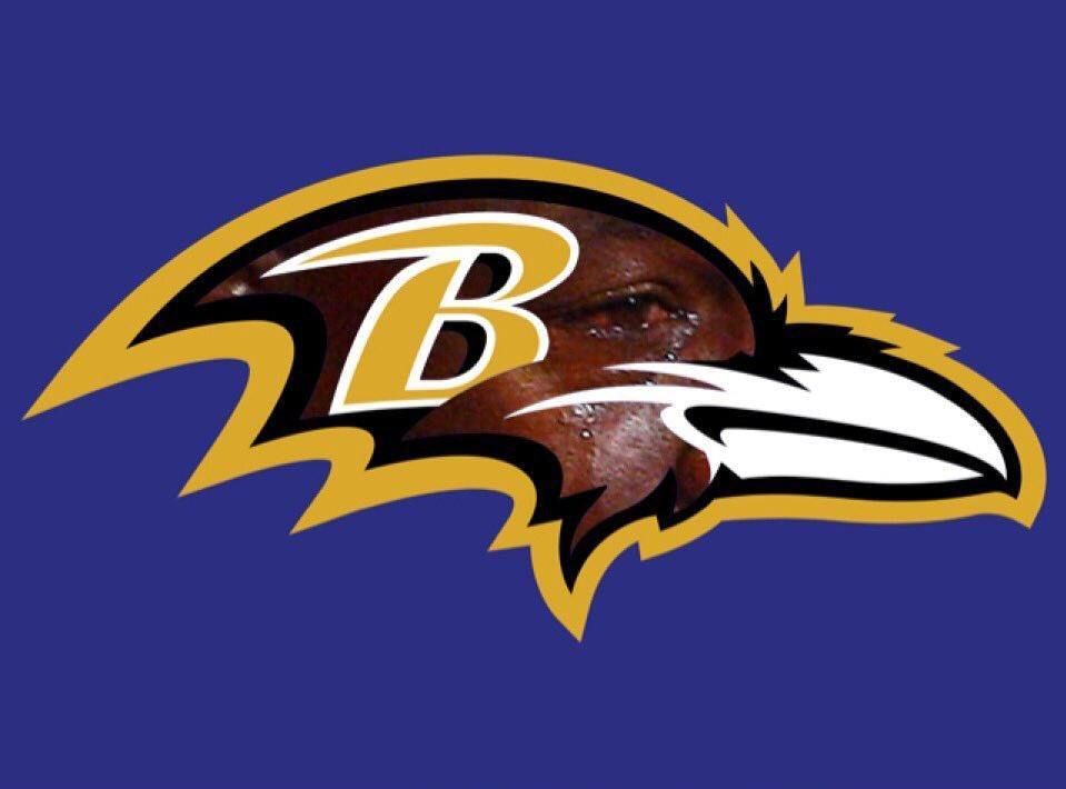 Ravens Logo Right Now Cryingjordanface Raven Logo Ravens Cal Logo School Logos Face Quick